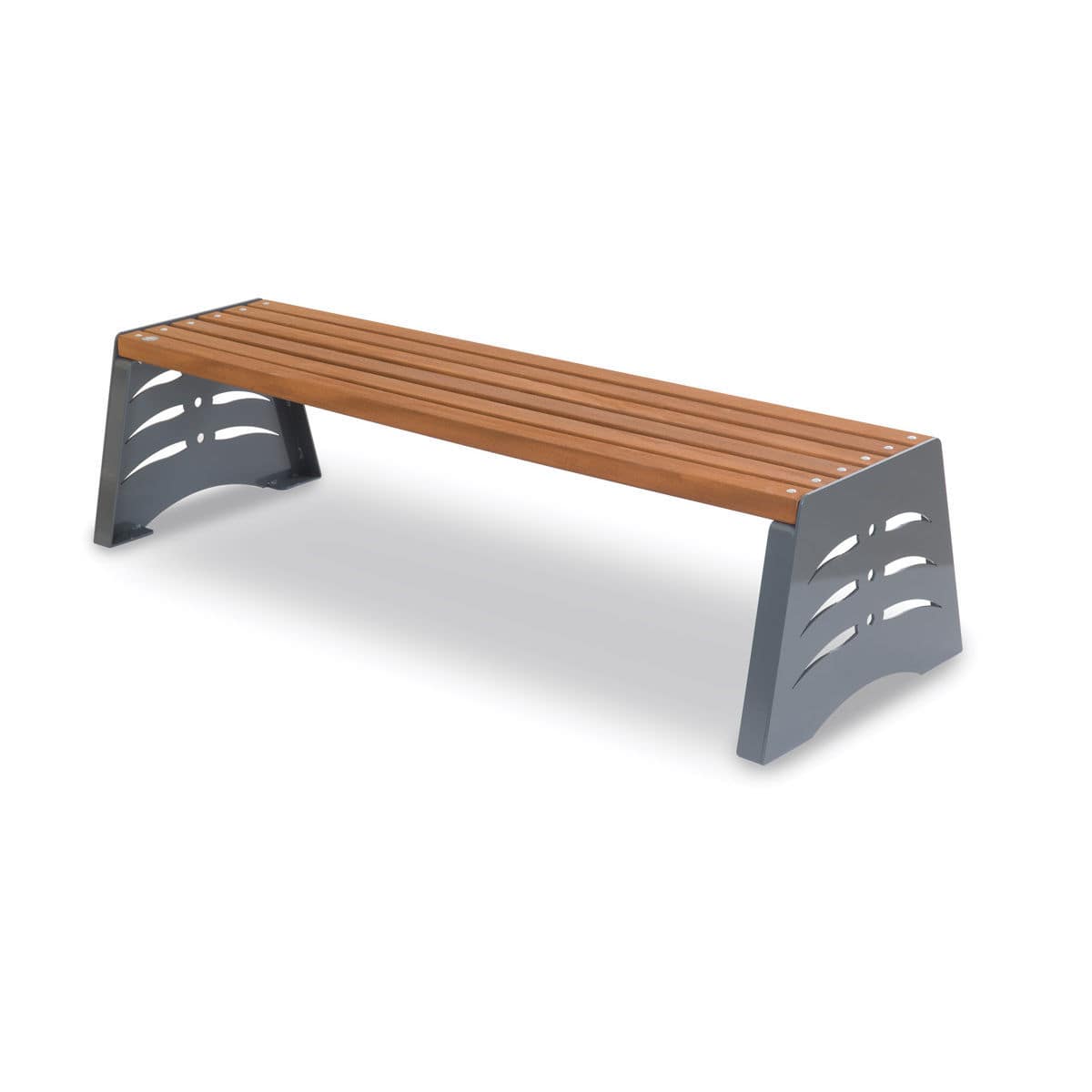 Contemporary public bench - SHARK 2 - Dimo Group Srl - wooden / exotic ...