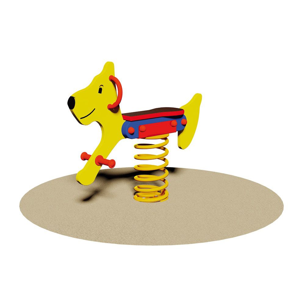 Galvanised steel spring rocker - DOG - Dimo Group Srl - wooden / animal ...