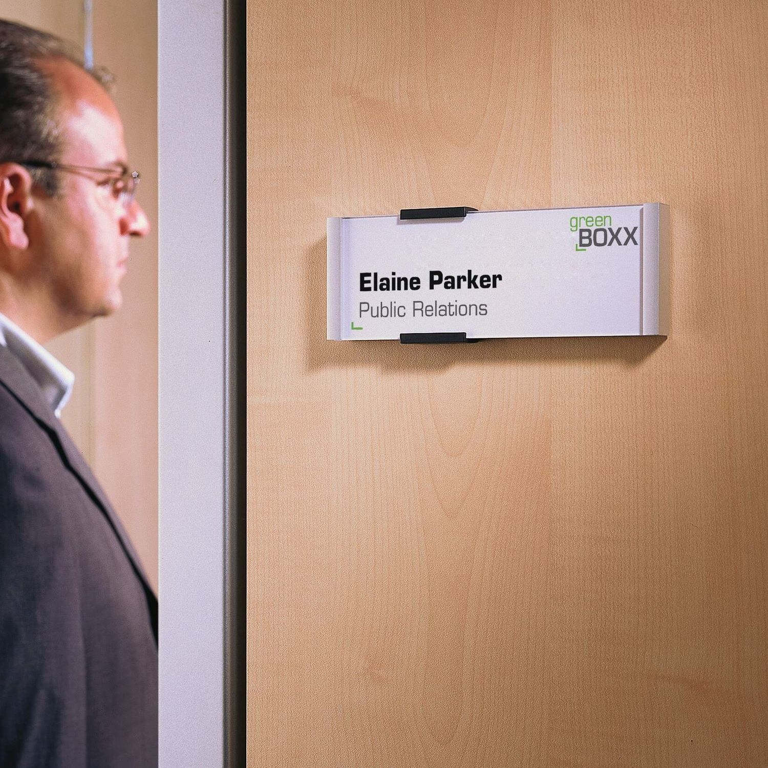 Door signage plate - 4800 - DURABLE - wall-mounted / plastic / aluminum