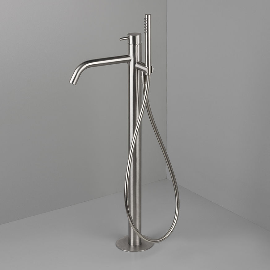 Bathtub mixer tap - MONO 40 - COCOON - floor-mounted / stainless steel ...