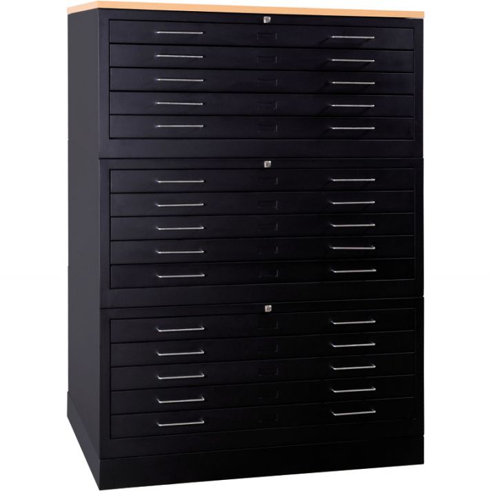 Tall filing cabinet - GURKAN - metal / with drawers / contemporary