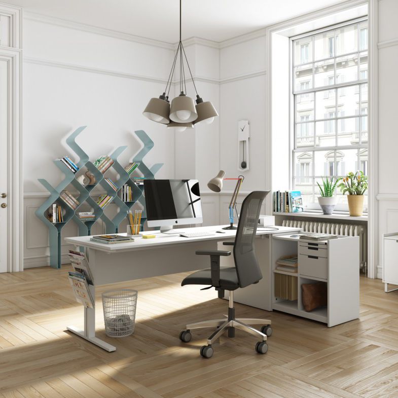 Workstation desk - TWORK - JG Group - contemporary / metal / melamine