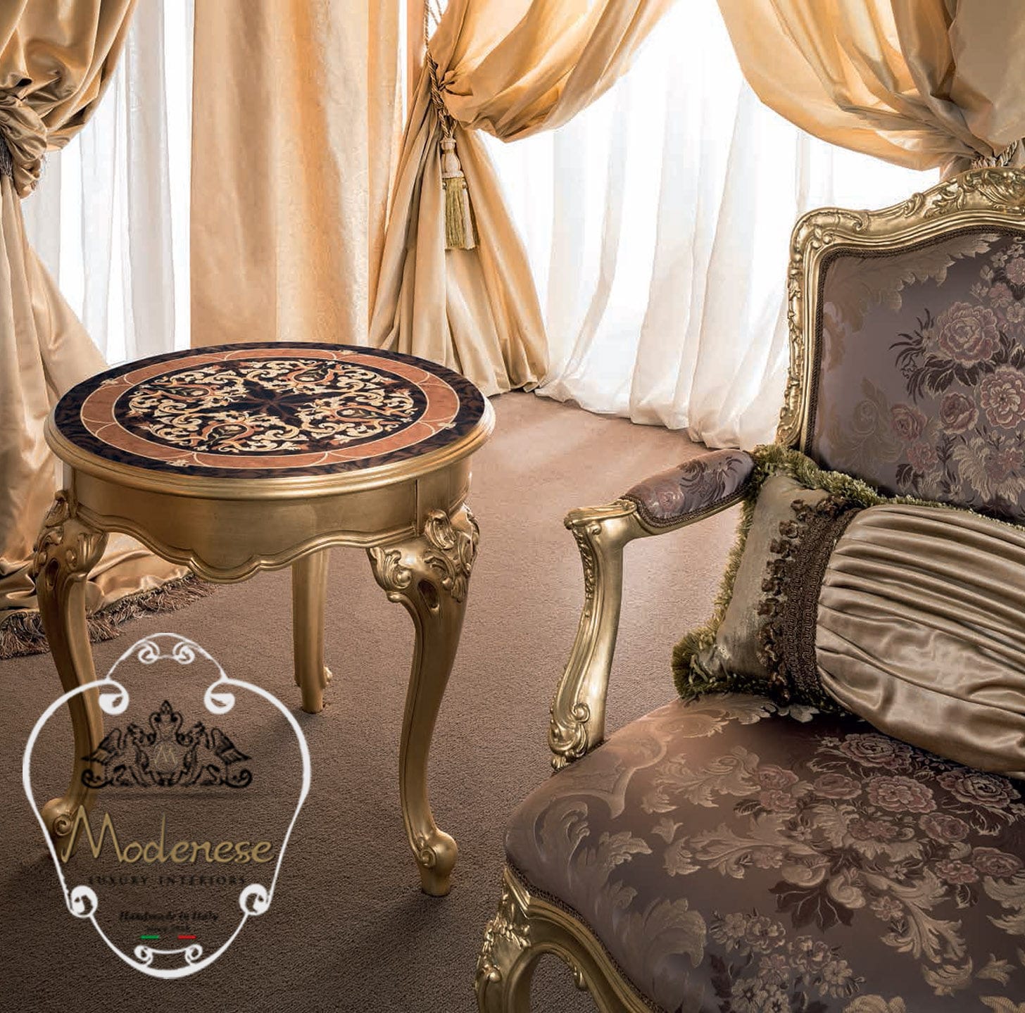 Classic side table - 15674 - Modenese Luxury Interiors - solid wood ...