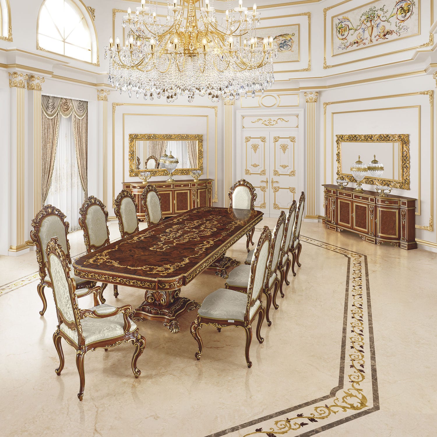 Traditional dining table - 16135 - Modenese Luxury Interiors - wooden ...