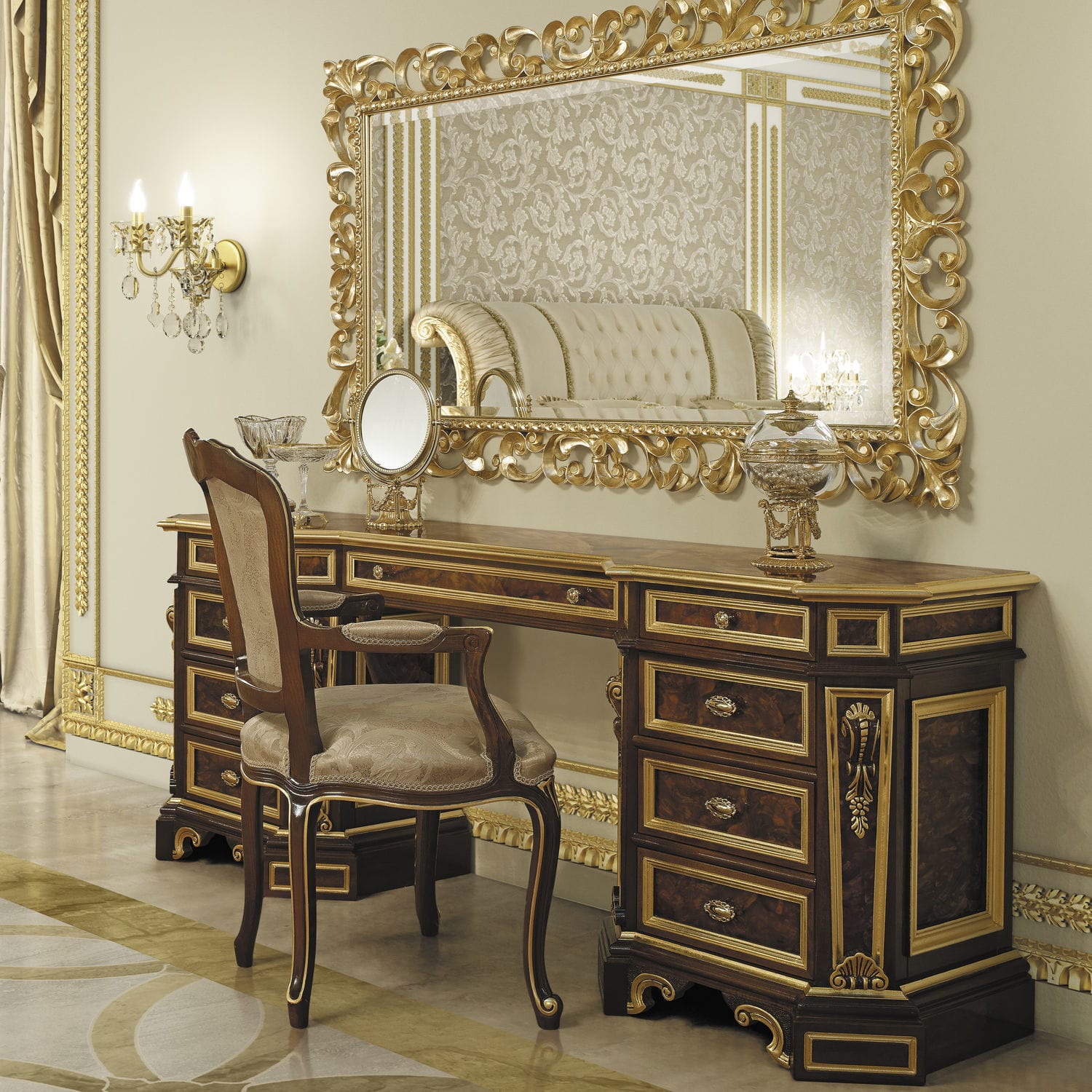 Traditional dressing table - 16225 - Modenese Luxury Interiors - wooden