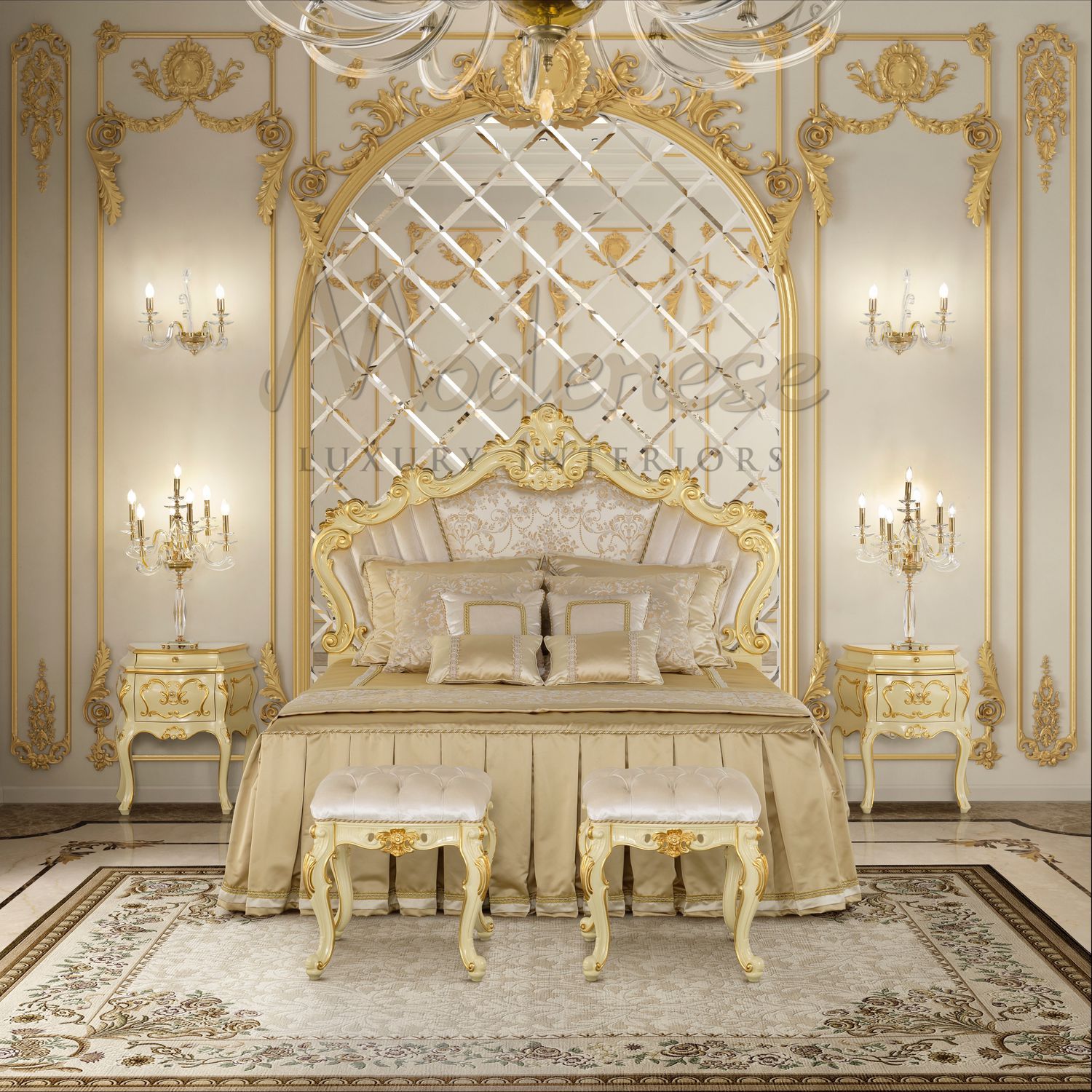 Double bed - 15241 - Modenese Luxury Interiors - traditional / with ...