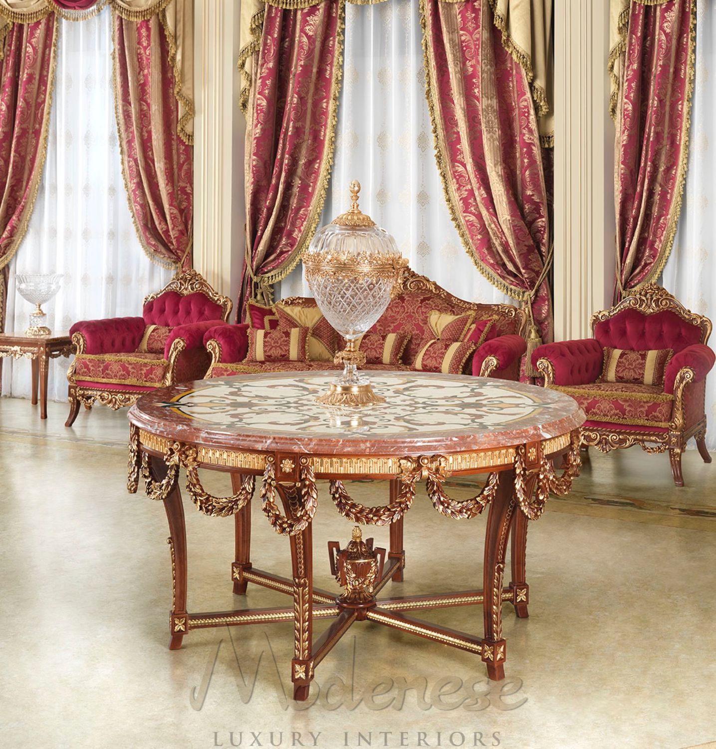 Traditional table - 15853 - Modenese Luxury Interiors - wooden / wooden ...