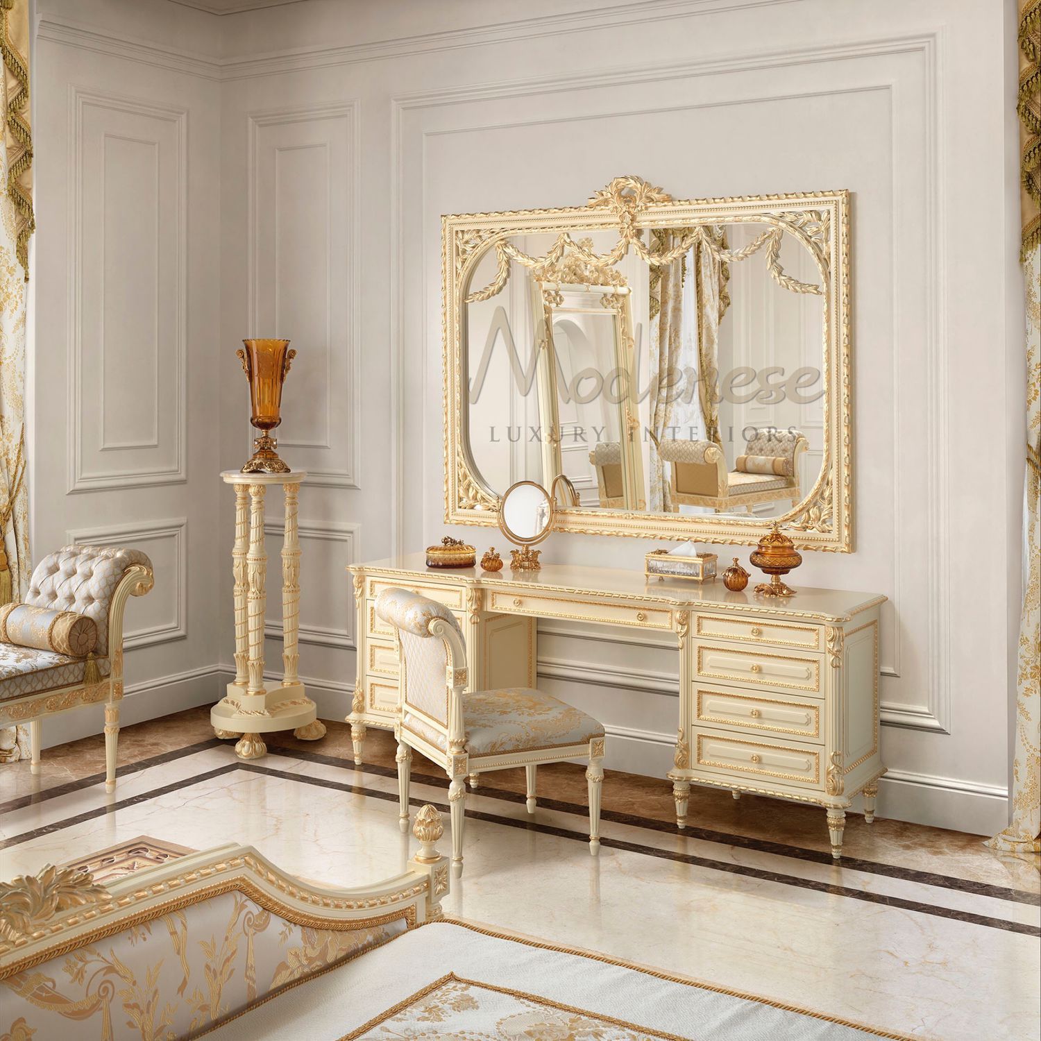 Traditional dressing table - 17205 - Modenese Luxury Interiors - wooden ...