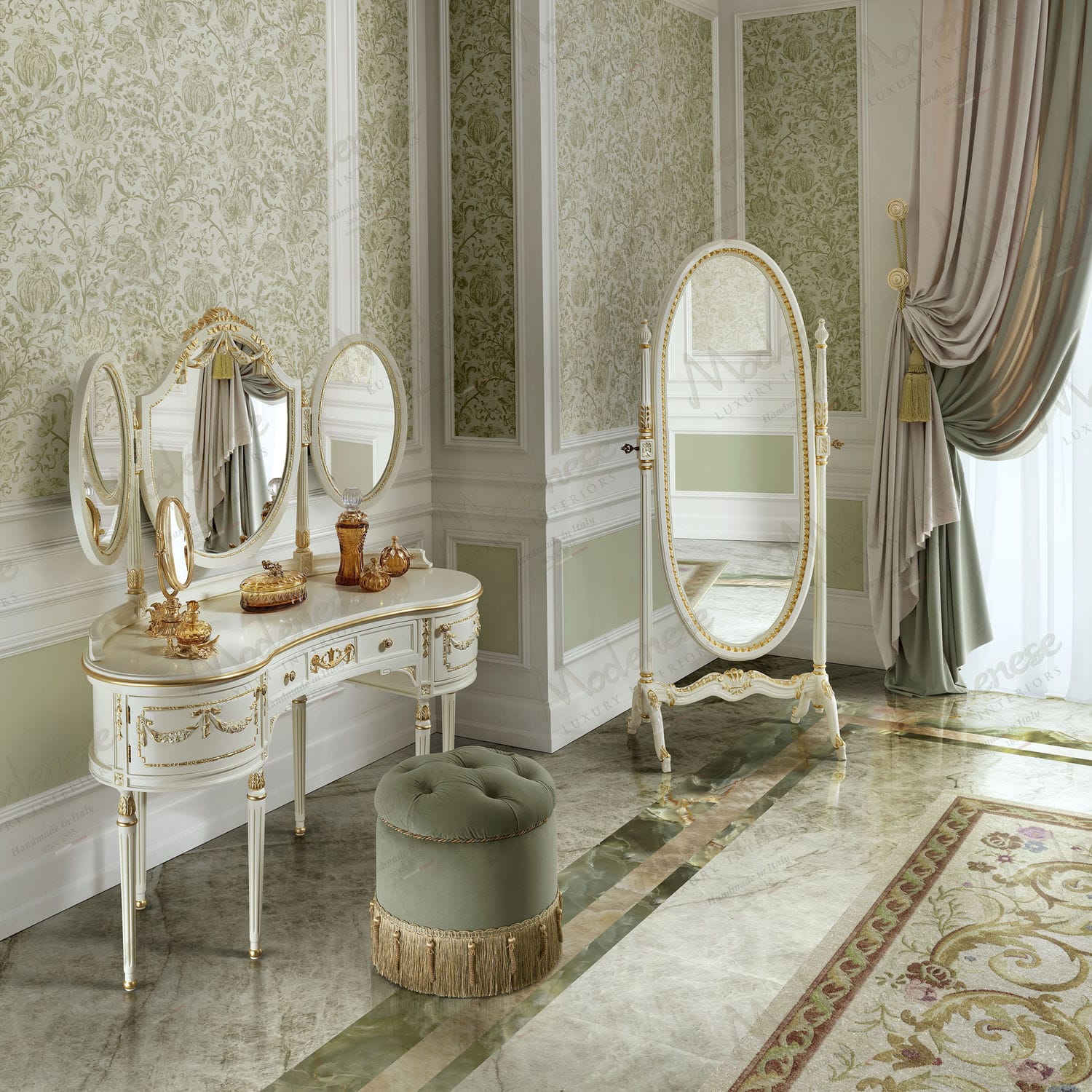 Traditional dressing table - 17222 - Modenese Luxury Interiors - wooden ...