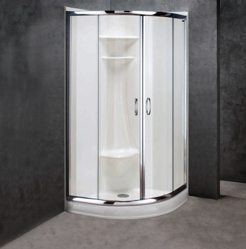 Glass shower - TYRO - CAML-TOMLIN - sliding door / round