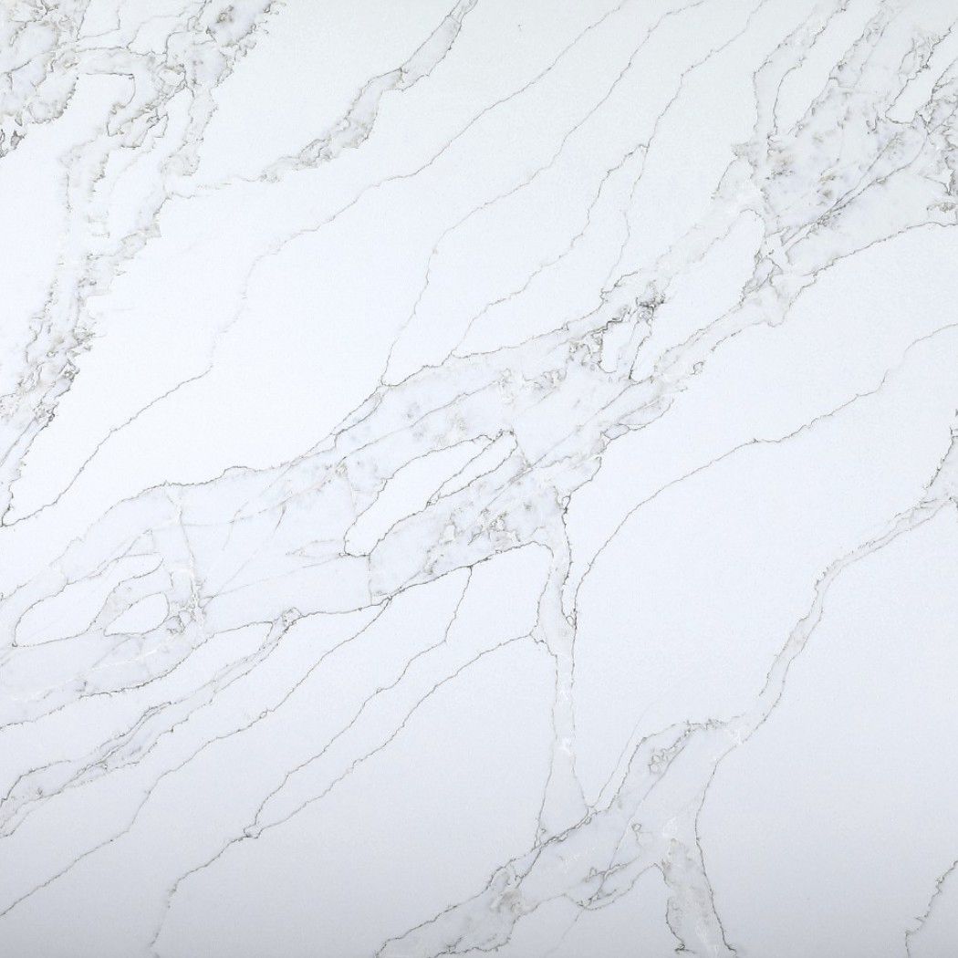 Quartz stone slab - 8057 Calacatta Apuano - OKITE - bathroom / for ...
