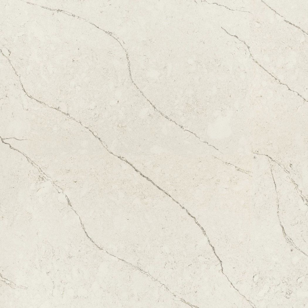 Quartz stone slab - 8061 Carrara Gioia - OKITE - for kitchen / beige