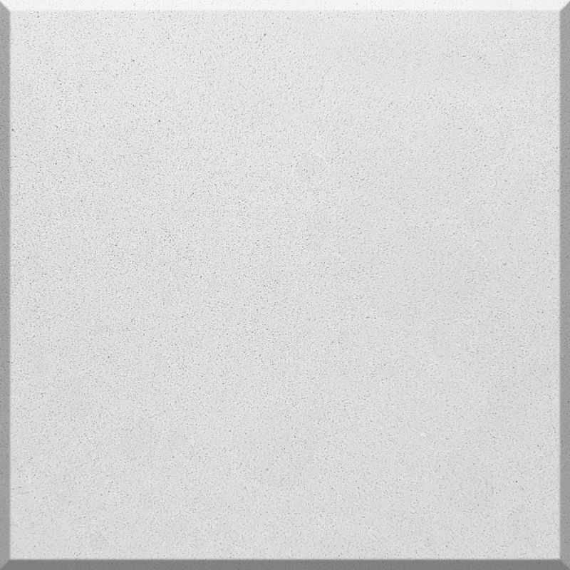 Quartz stone slab - 7500 Bianco Crystal - OKITE - for kitchen / white