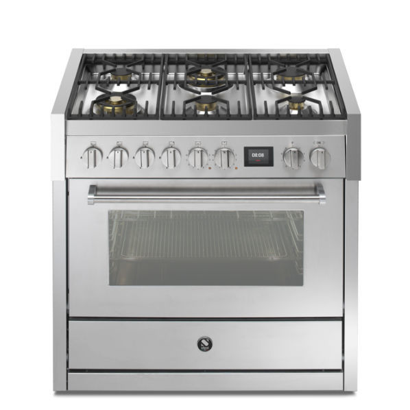 Gas range cooker - GENESI 90 - STEEL - induction / 4 burner / 6 burner