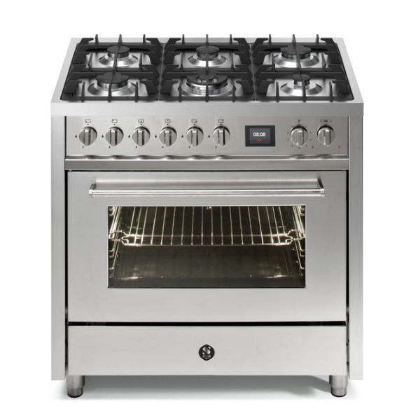 Gas range cooker - ENFASI 90 - STEEL - electric / 6 burner / 5 burner