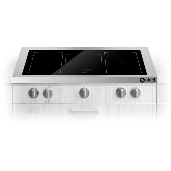 Gas cooktop - ENFASI 90 - STEEL - induction / commercial / 5 burner