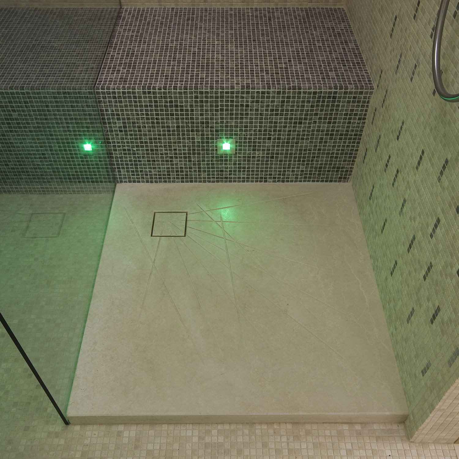 Square shower base - SHANGAI - SALVINI STILE - above floor / marble ...