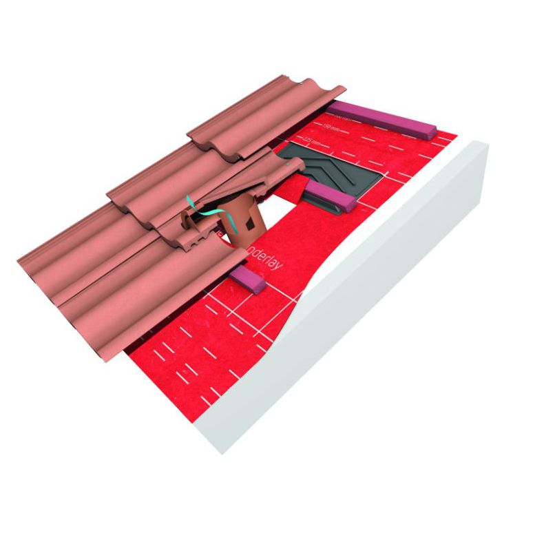 Ventilating roof tile - UNIVERSAL TERMINALS - Marley - clay / colored
