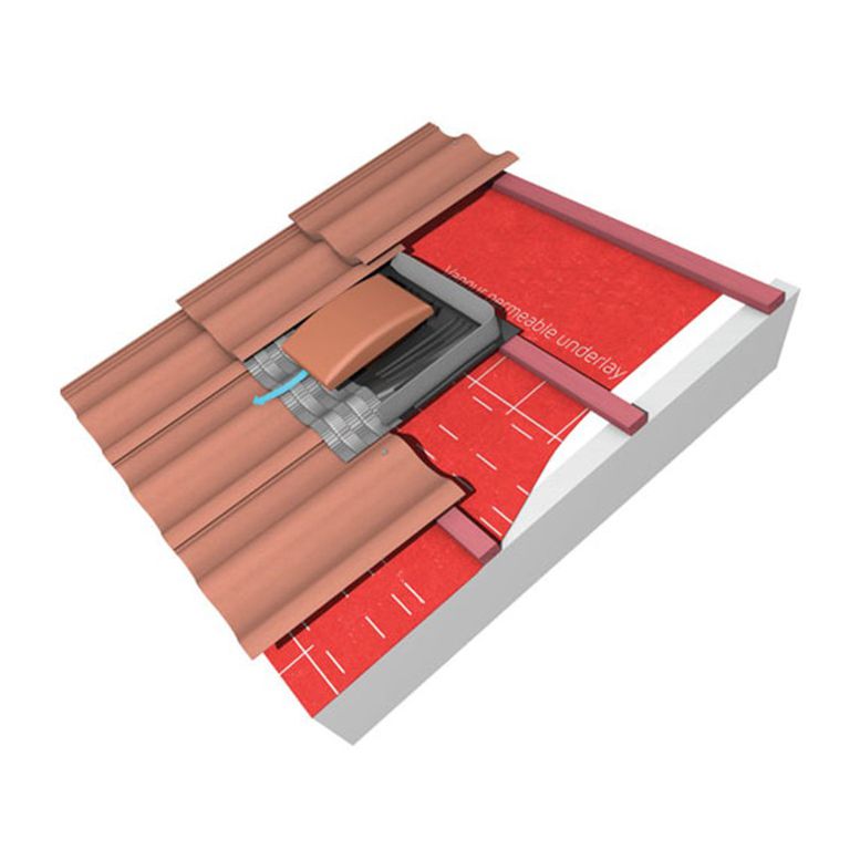 Ventilating roof tile - UNIVERSAL TERMINAL - Marley - large / clay / brown