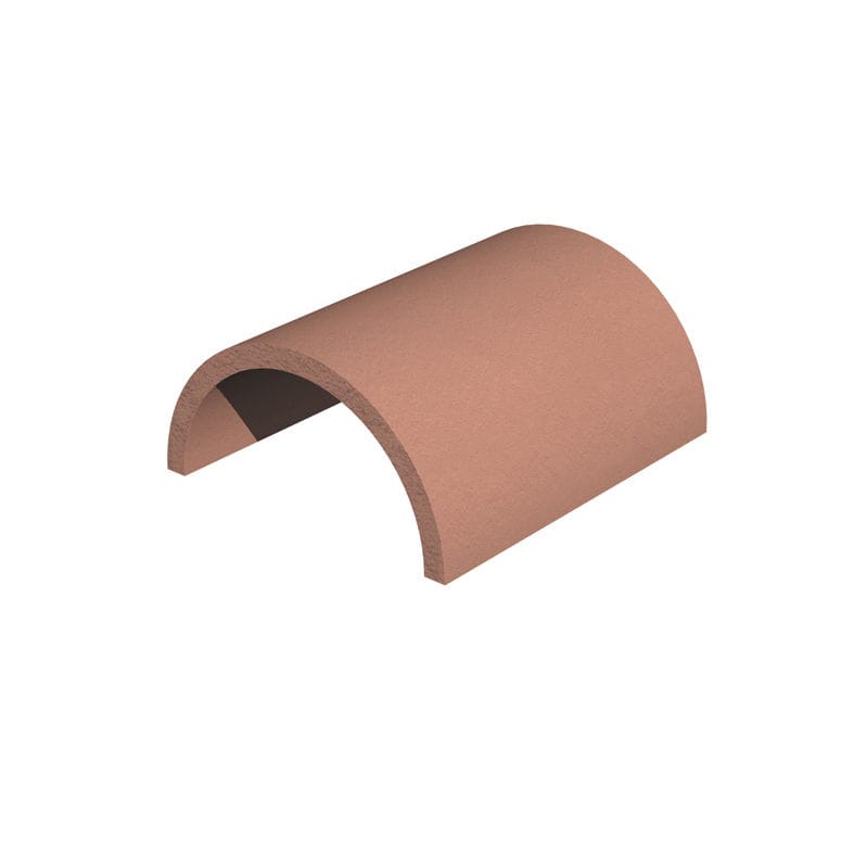 Roof ridge tile - HALF ROUND - Marley - clay / red / brown