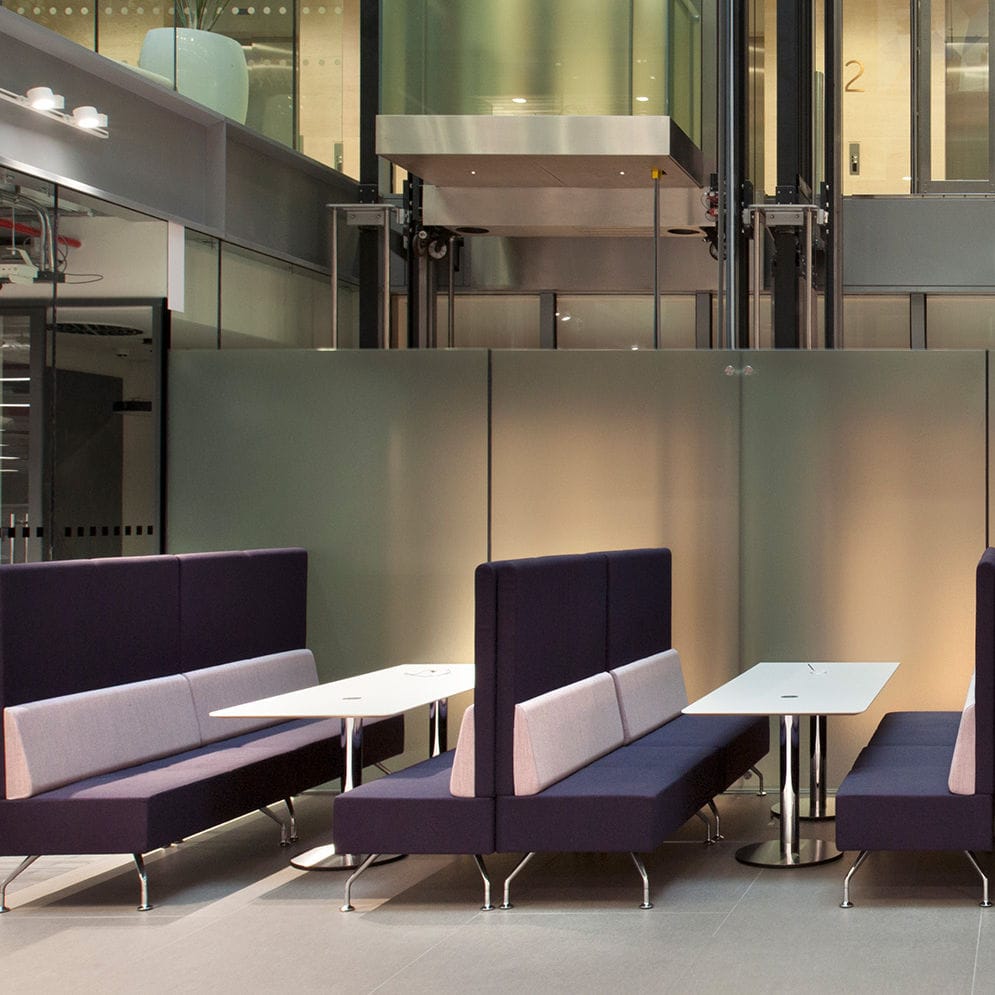 Modular upholstered bench - PERIMETER - Orange Box - contemporary ...