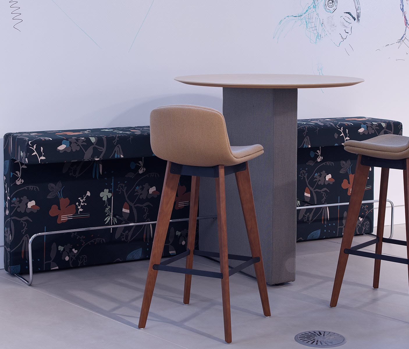 Modular upholstered bench - BORDER - Orange Box - contemporary / fabric ...