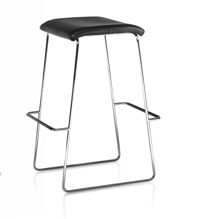 Contemporary bar stool - PEAK - Orange Box - fabric / leather / upholstered