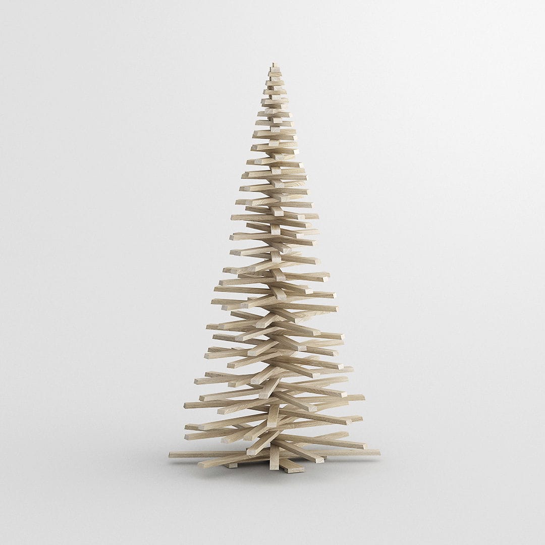 Solid wood sculpture - TREE - vitamin design - natural oak / floor ...