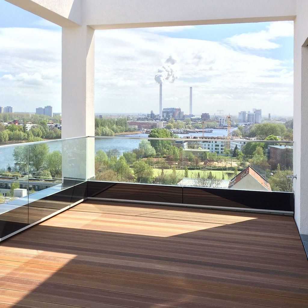 Glass railing - GM FRONT - Glas Marte GmbH - with panels / indoor / outdoor