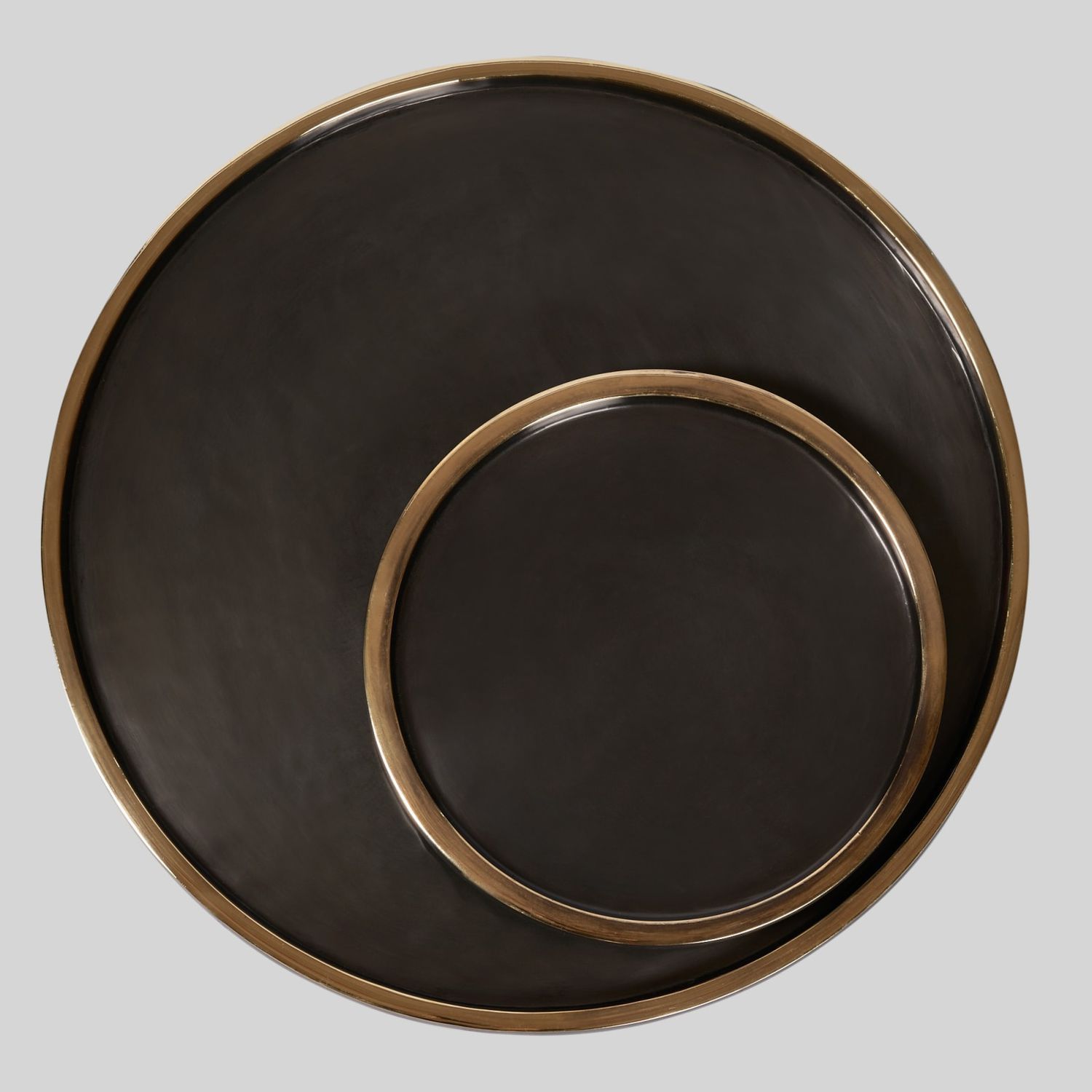 Bronze serving tray - ROUND - Aguirre Design - home