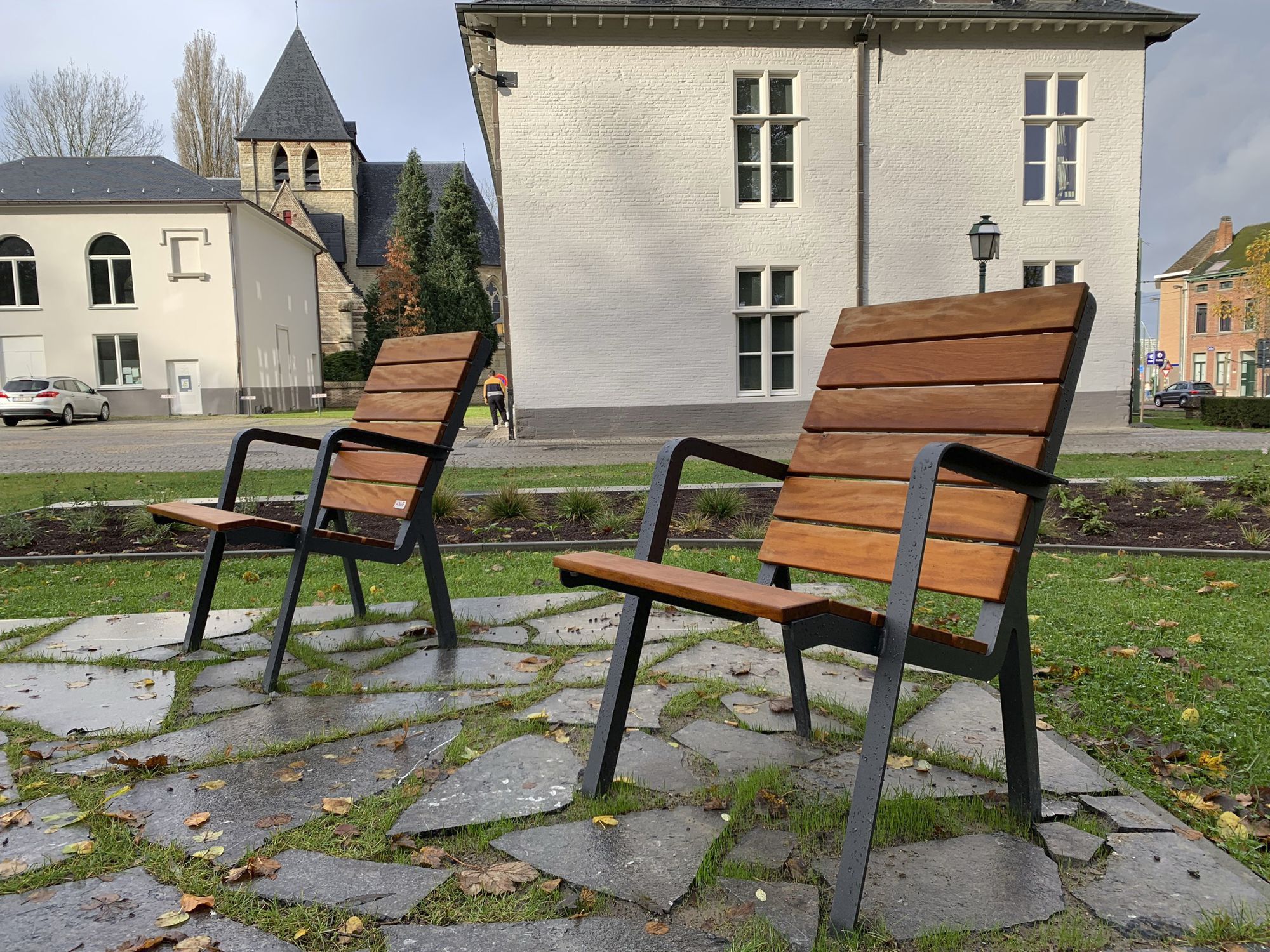 Contemporary public bench - ANLIER - ANAE street furniture - wooden ... Contemporary public bench - ANLIER - ANAE street furniture - wooden ...