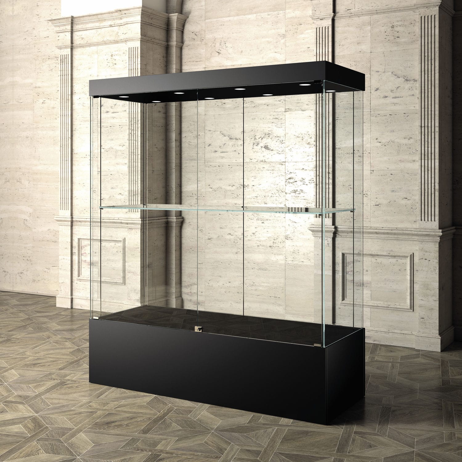 Contemporary display case - MU/160 - Italvetrine - tempered glass ...