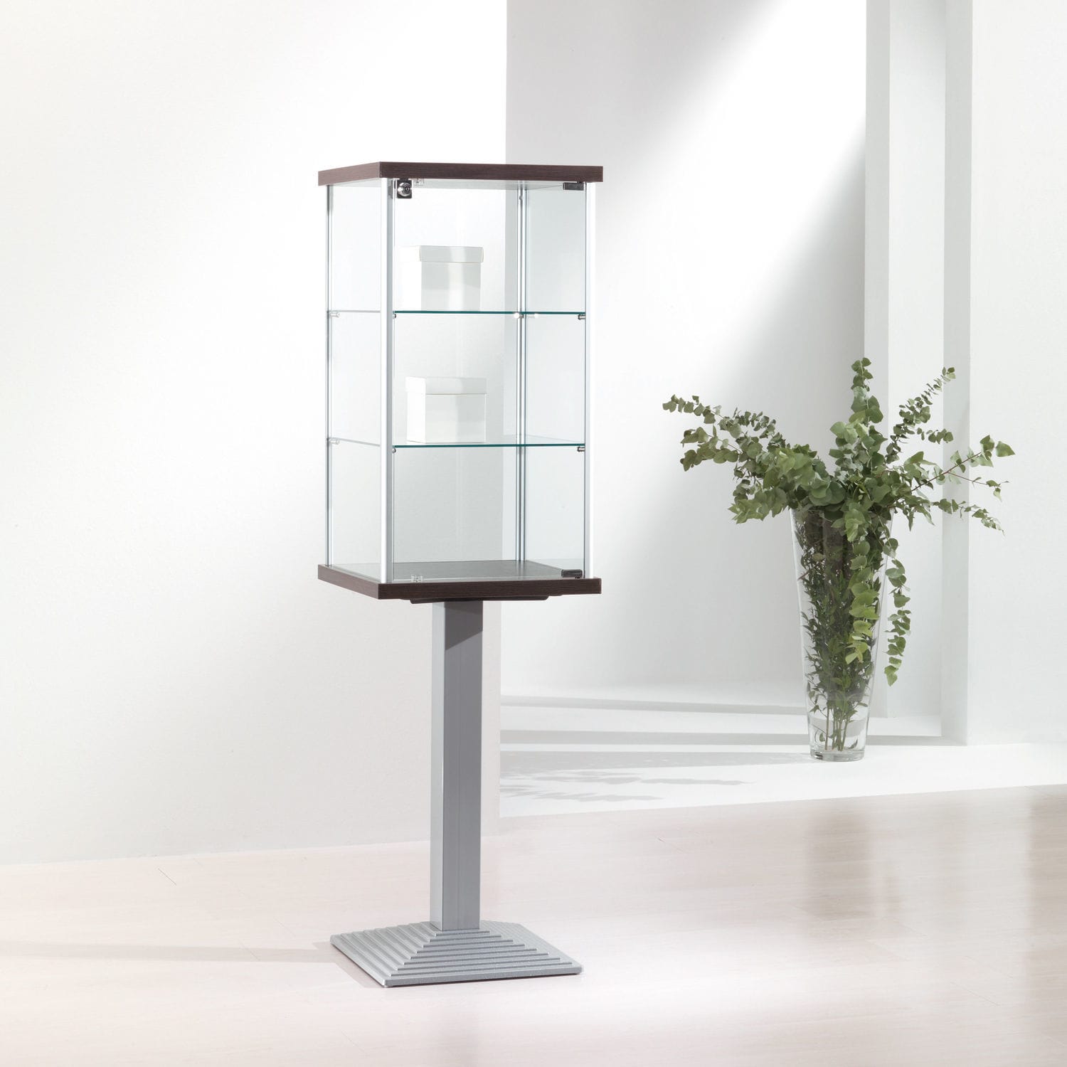 Contemporary display case - 3/PF - Italvetrine - tempered glass ...