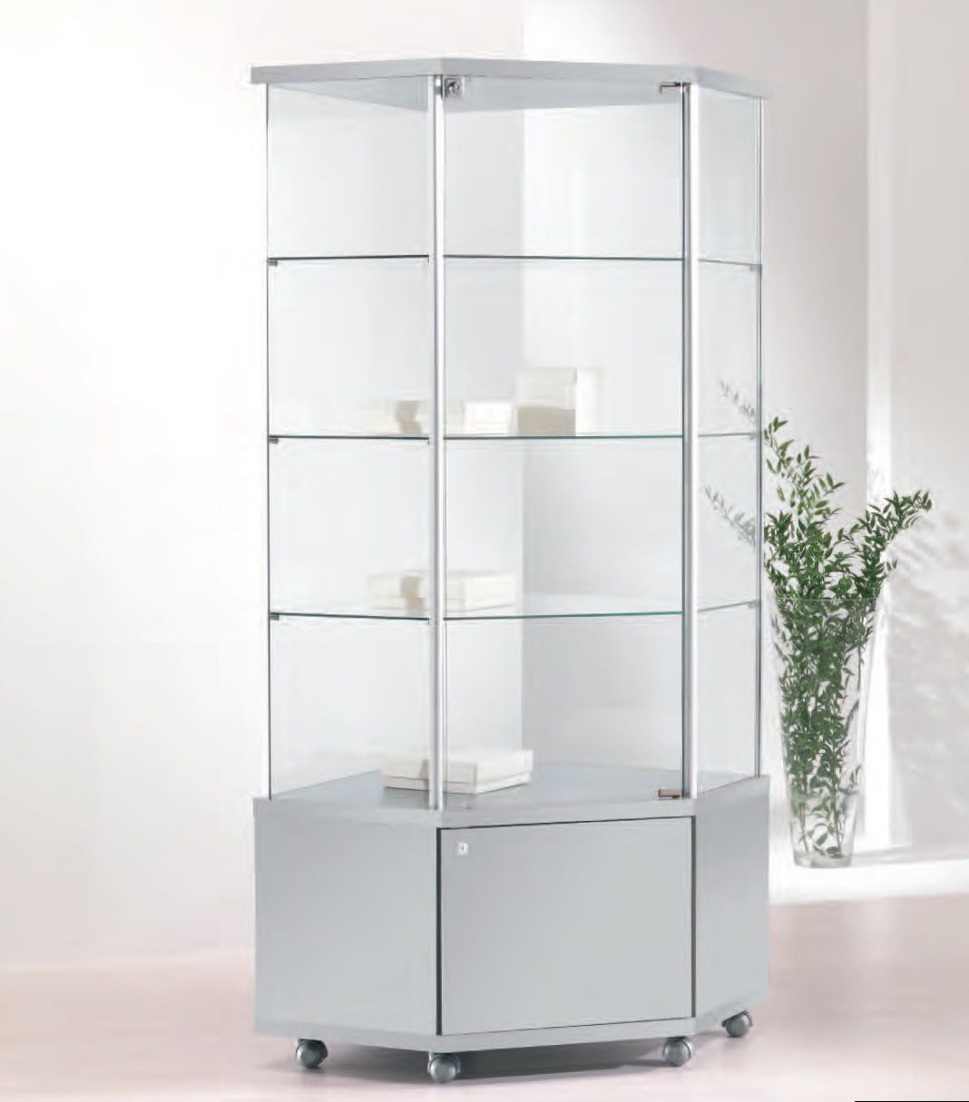 Contemporary display case - 70/M - Italvetrine - freestanding ...
