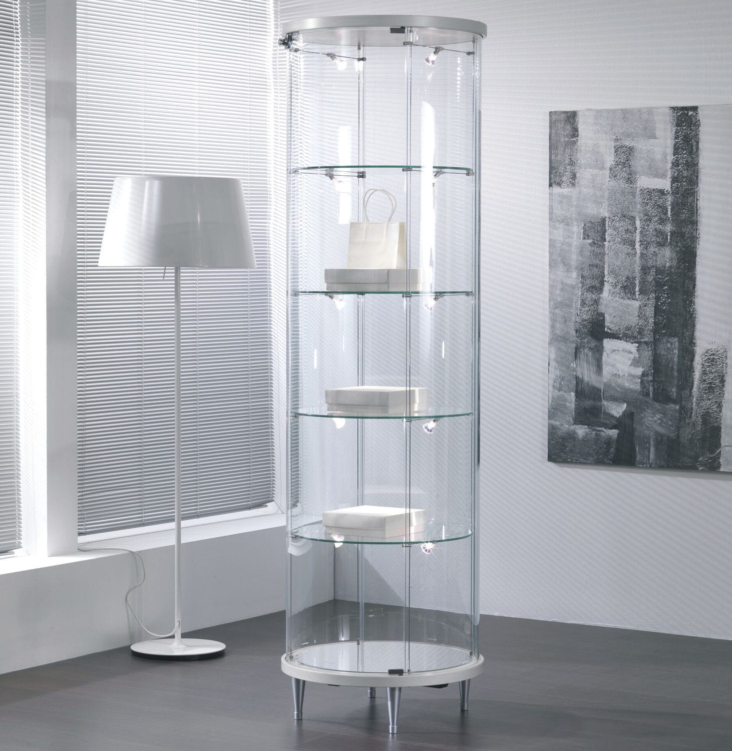 Contemporary display case - 203/R7 - Italvetrine - with legs / tempered ...