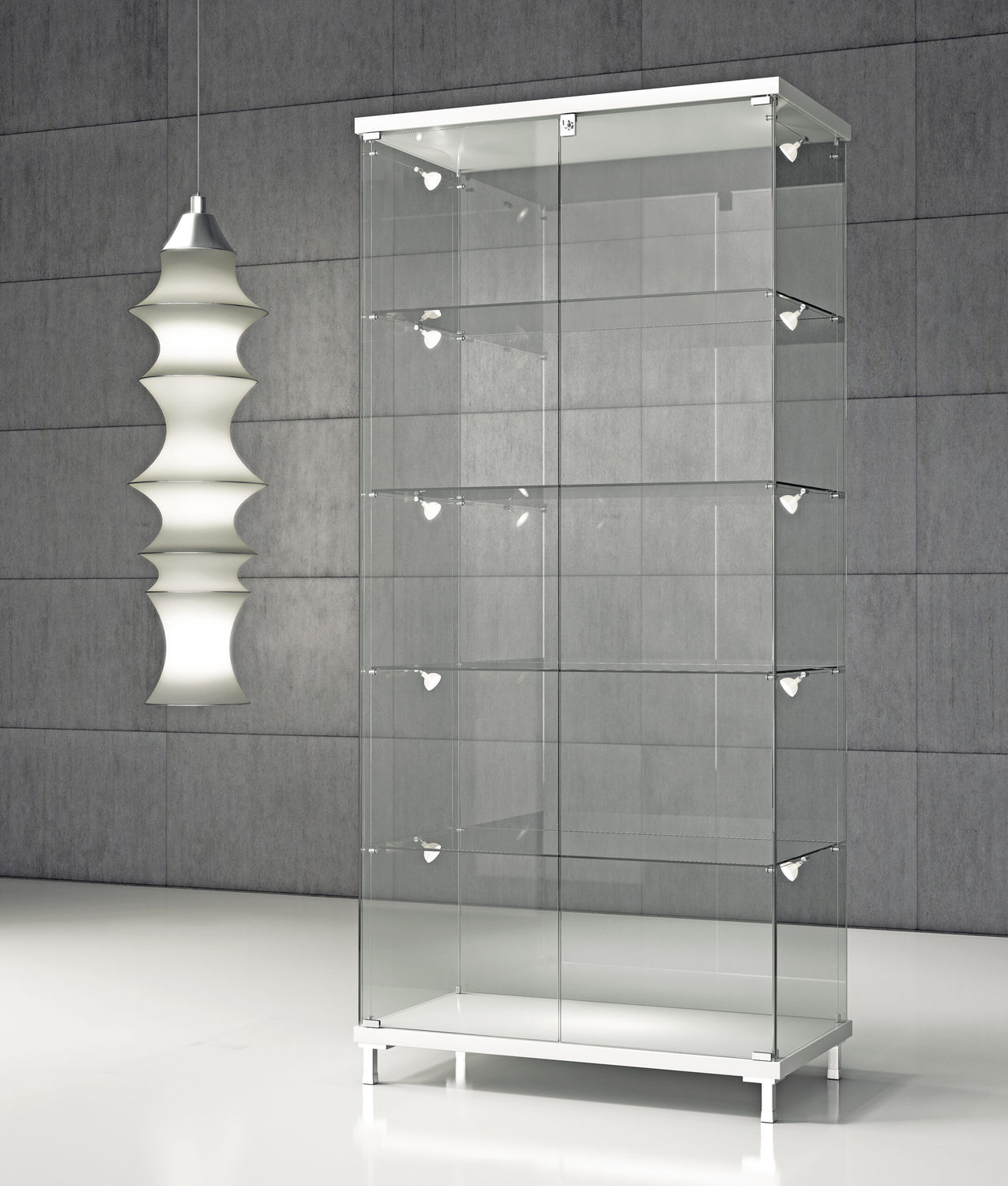 Contemporary display case - Q/85 - Italvetrine - with legs / tempered ...