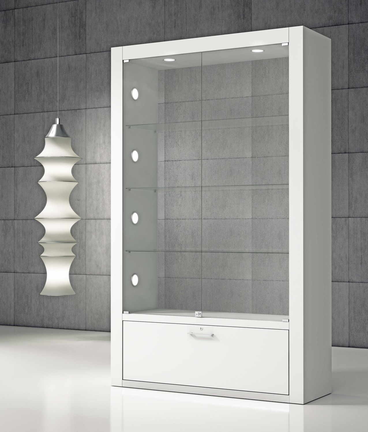 Contemporary display case - Q/120BF - Italvetrine - tempered glass ...