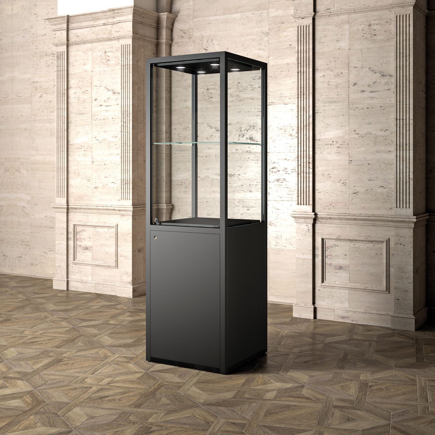 Contemporary display case - MU/60FM - Italvetrine - tempered glass ...