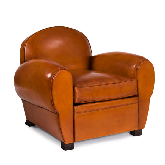 Traditional club chair - Grand Sologne - ClubSpirit - leather / fabric ...