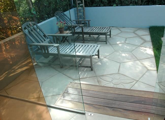Concrete tile - PENTA - Daniel Ogassian - matte / outdoor / for floor