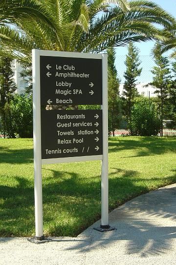 Floor-mounted signboard - PMA02 - Signo - aluminum / double-sided ...
