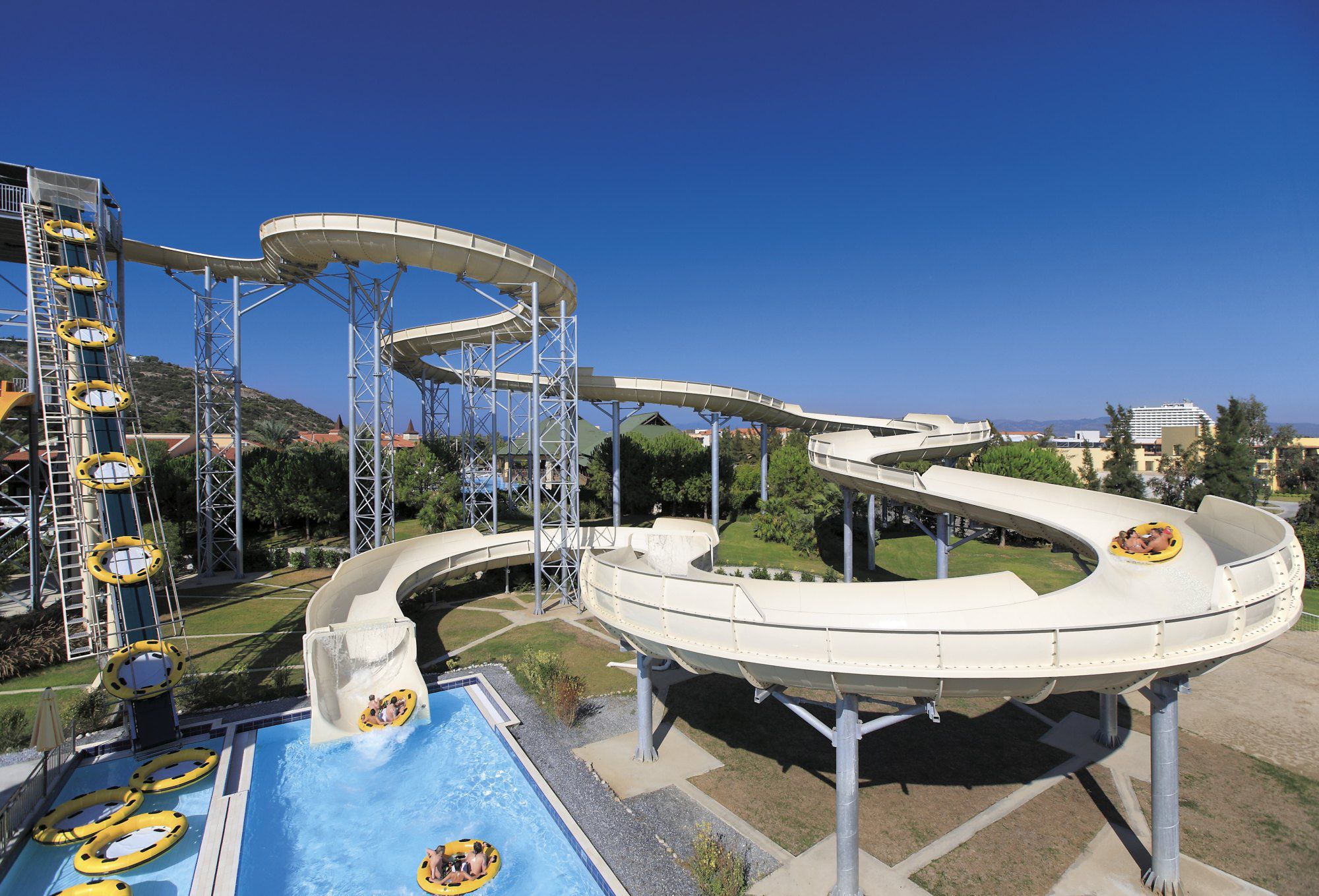 Curved slide - FAMILY - Polin Waterparks - for water park / multiple ...