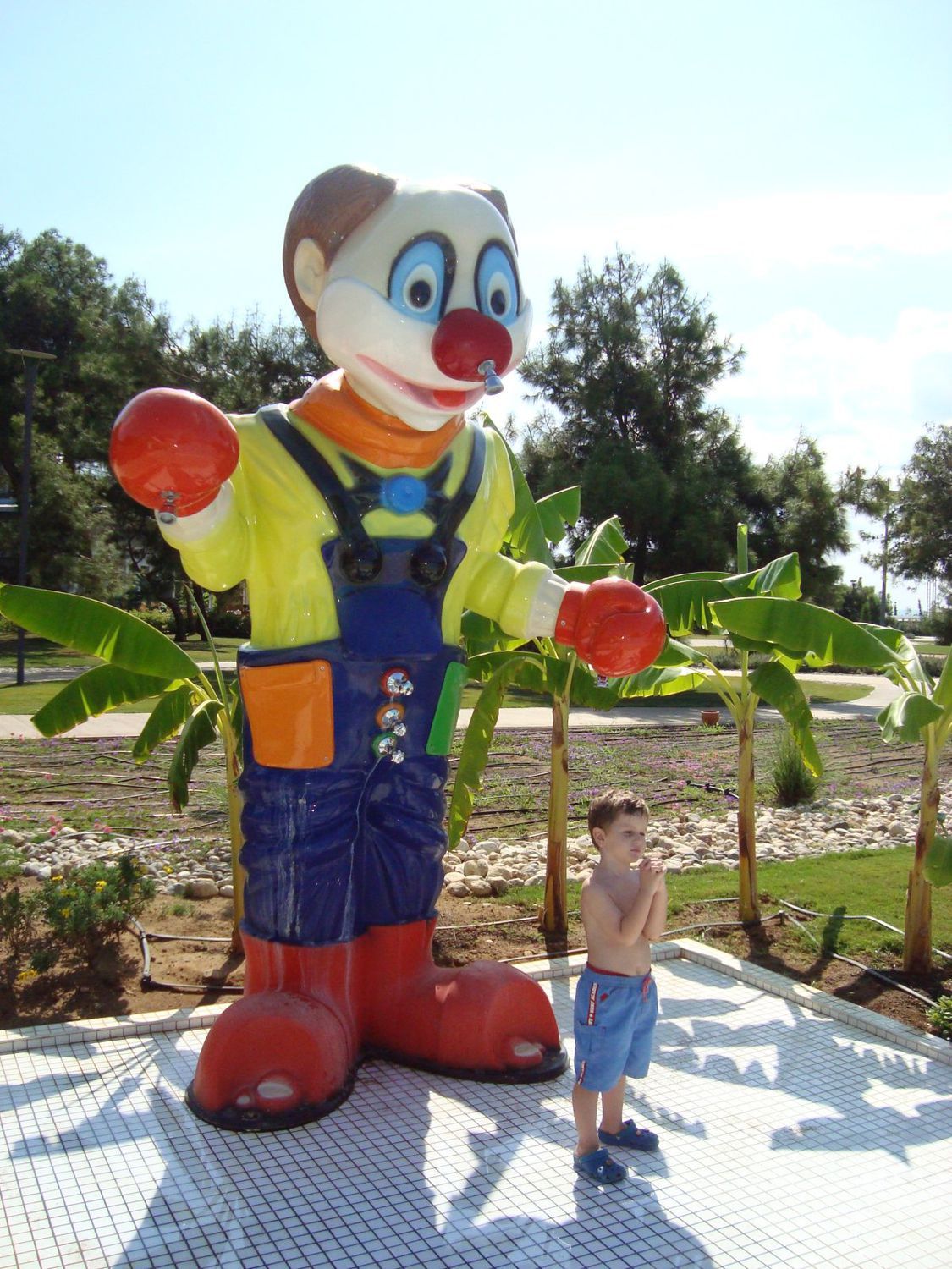 Fiberglass shower - CLOWN - Polin Waterparks - for water park / child's