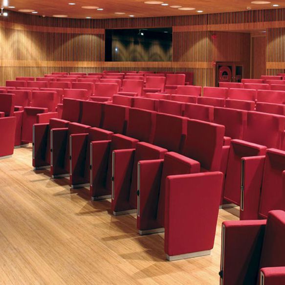 Contemporary auditorium seating - PRIMA - Dynamobel - fabric / leather ...