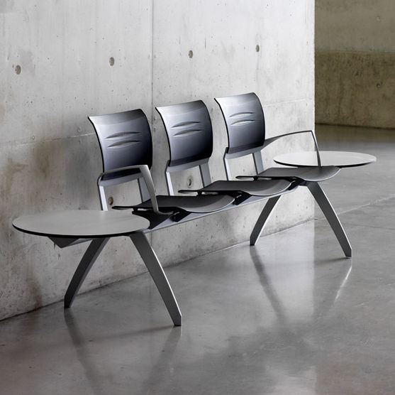 Aluminium beam chair - ZAS - Dynamobel - 3-seater / indoor / contemporary