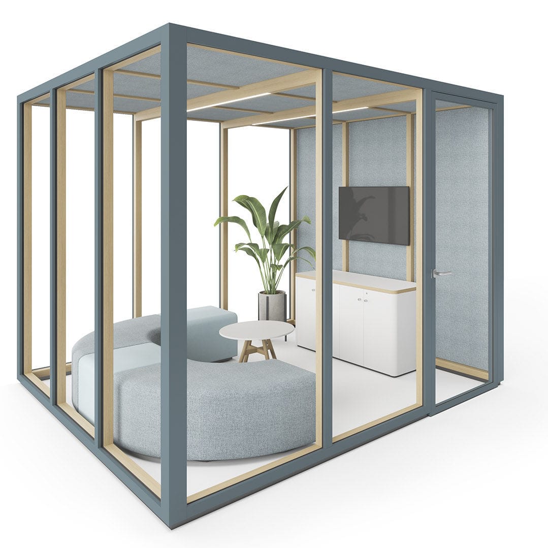 Meeting privacy office space - EVA Room 3×3 - Dynamobel - glazed / 2 ...