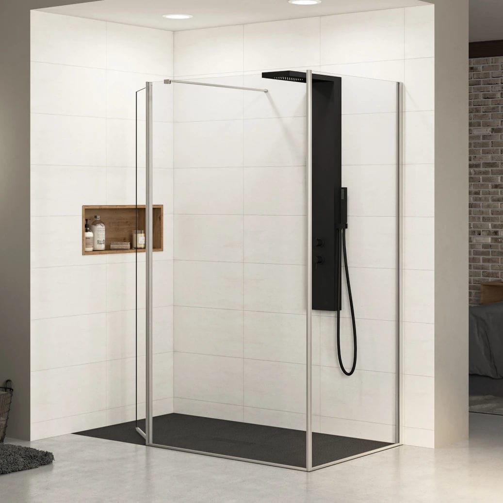 Pivoting shower screen - Ekinox+ - Kinedo - rectangular / for alcoves ...