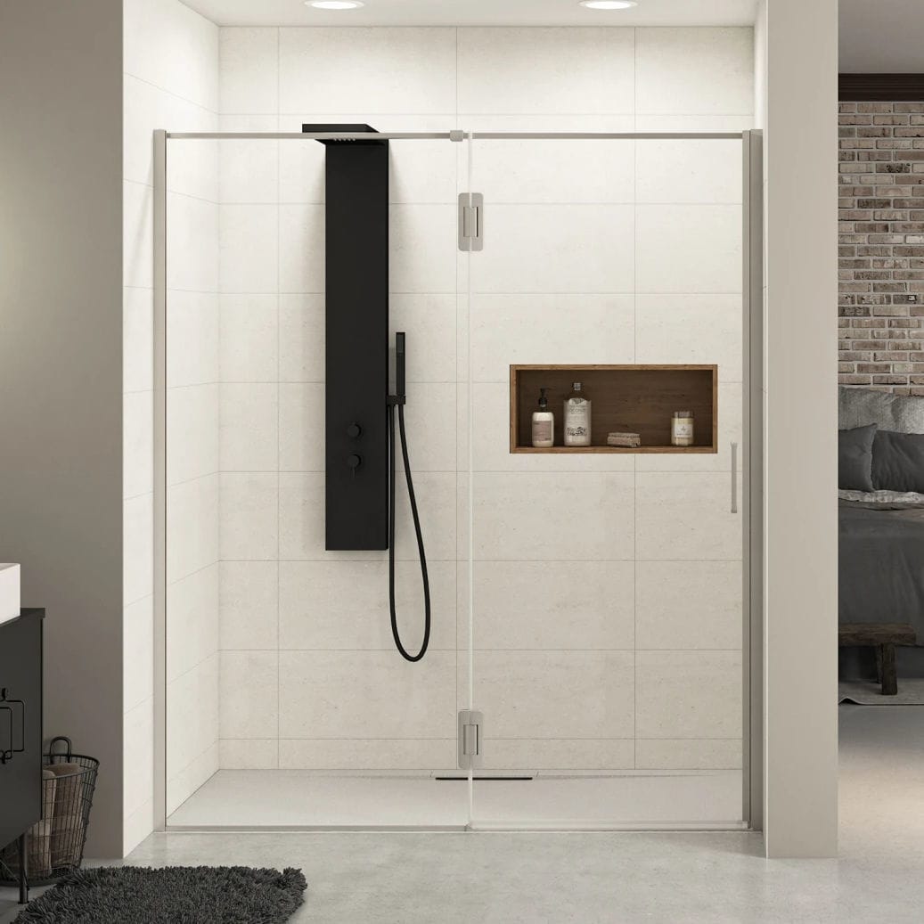 Pivoting shower screen - Ekinox P - Kinedo - rectangular / for alcoves ...