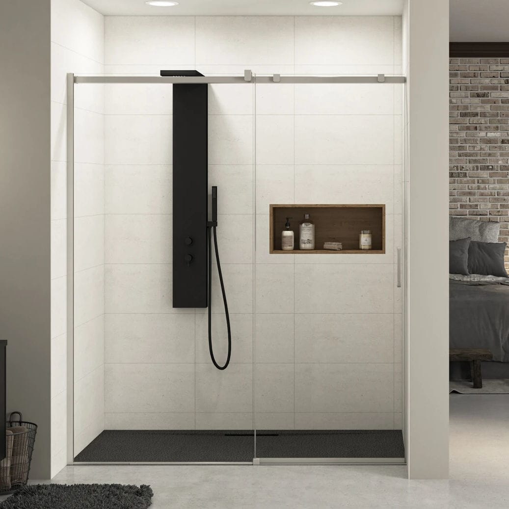 Sliding shower screen - Ekinox C - Kinedo - rectangular / for alcoves ...