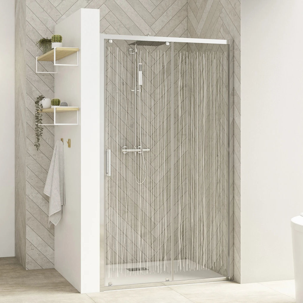 Sliding shower screen - Smart Design C - Kinedo - reversible ...